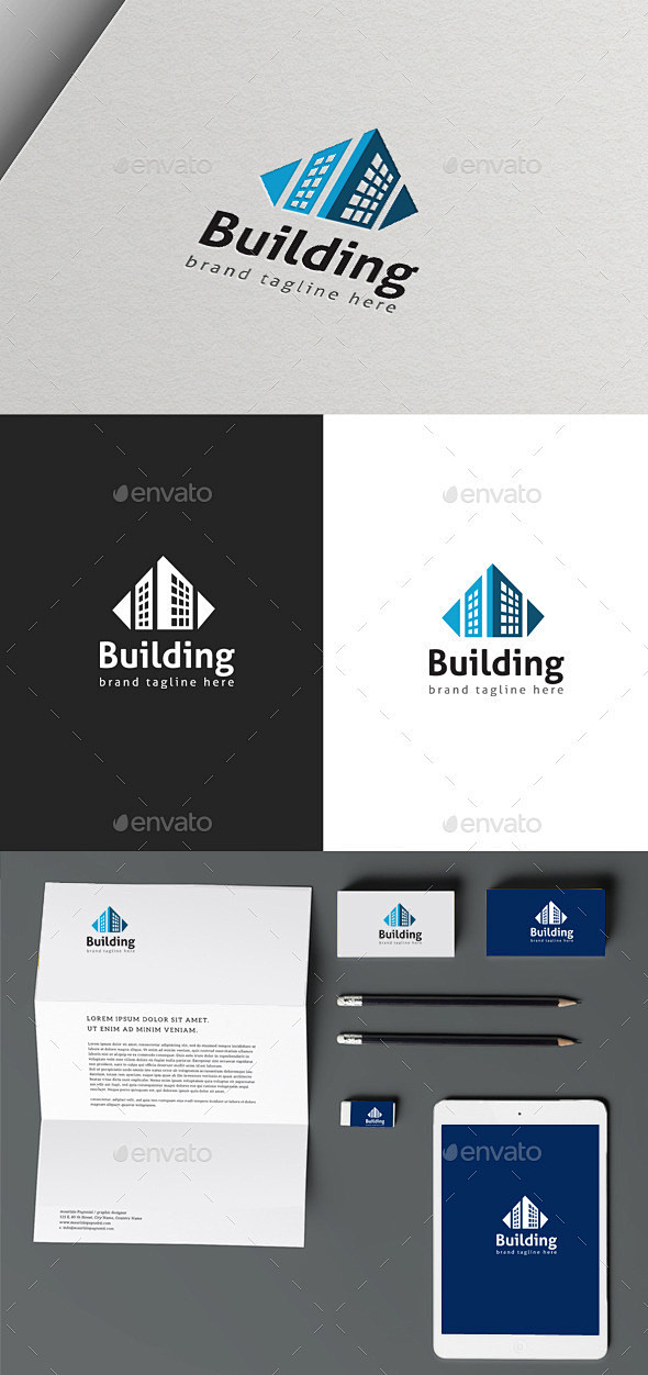 建筑标志,标志建筑模板Building Logo - Buildings Logo Templates建造者、建设者、资本、城市、干净、俱乐部 ...