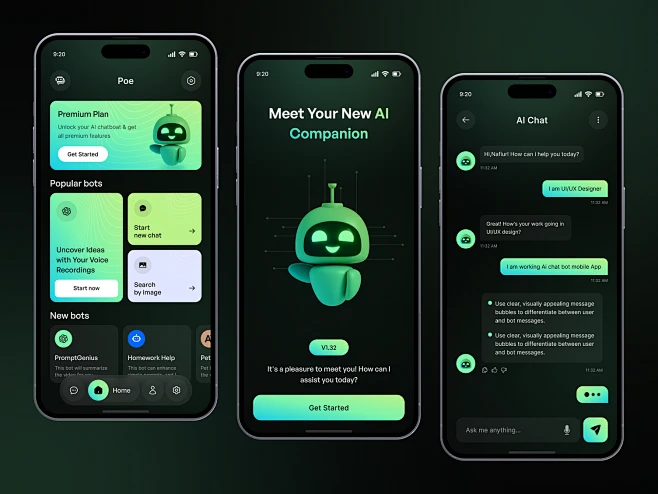 AI Chatbot Mobile App by Yeasin Islam on Dribbble-花瓣网