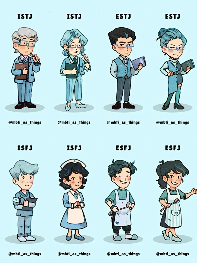 MBTI原创形象SJ组 - 小红书-花瓣网