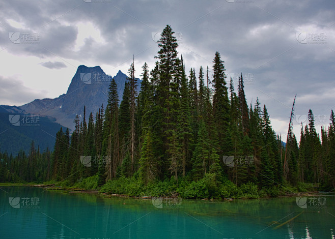 云,加拿大落基山脉,加拿大,湖,夏天,大不列颠哥伦比亚,幽鹤国家公园,三只动物,2018,肖像