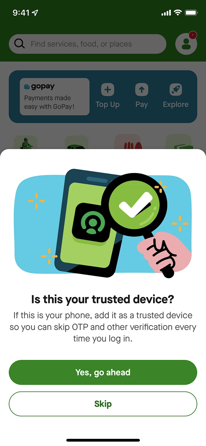 Gojek screen-花瓣网