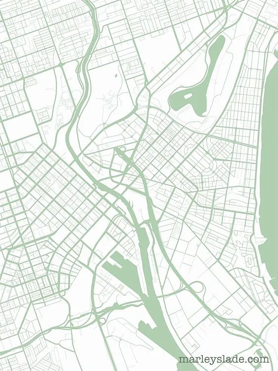 Custom minimal map design. Order a map of your city, town or country ...