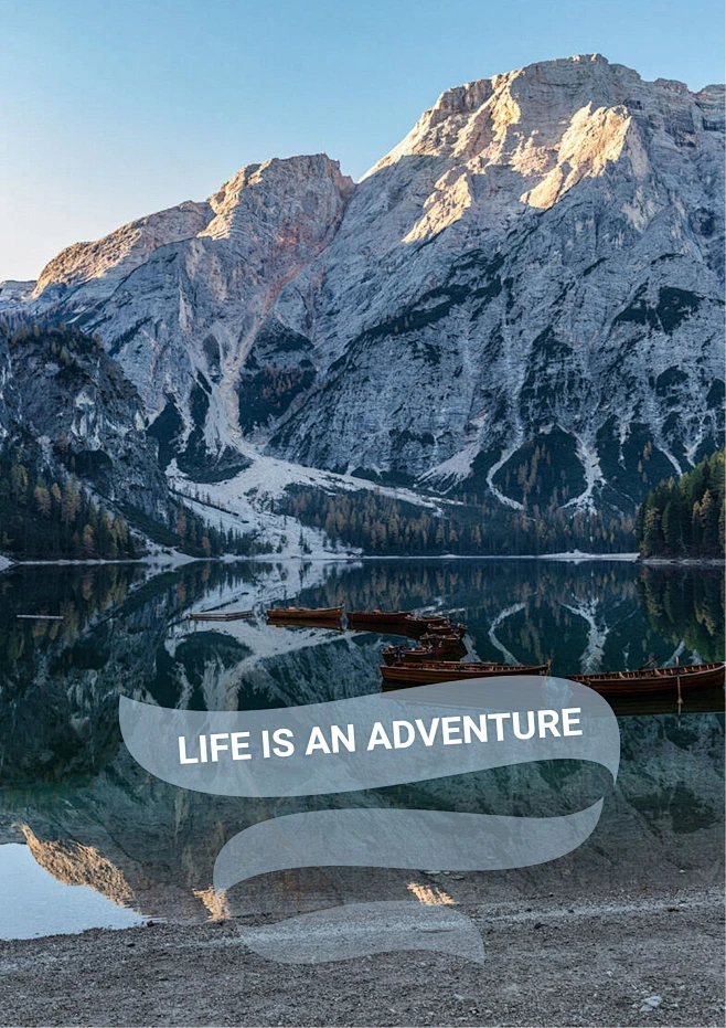 Nature Snow Mountain and Lake View Motivational Inspirational Quotes ...