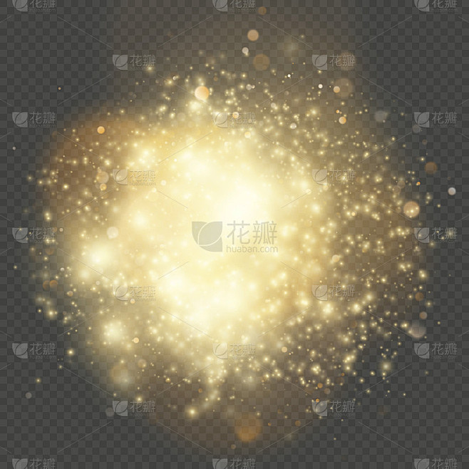 Light gleaming effect. Soft realistic fireworks wi