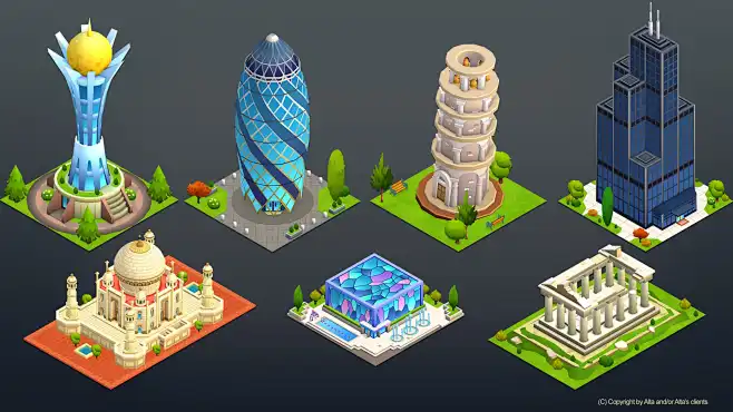 Dreamcity: Metropolis – 3D low poly buildings models : Related Post ...