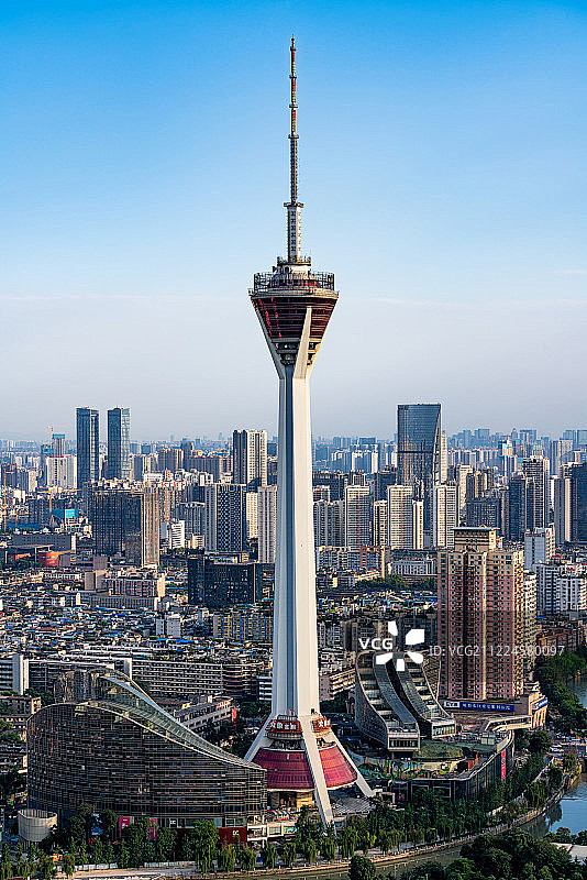 成都339电视塔证件照图片素材