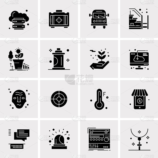 set 16 universal icons business