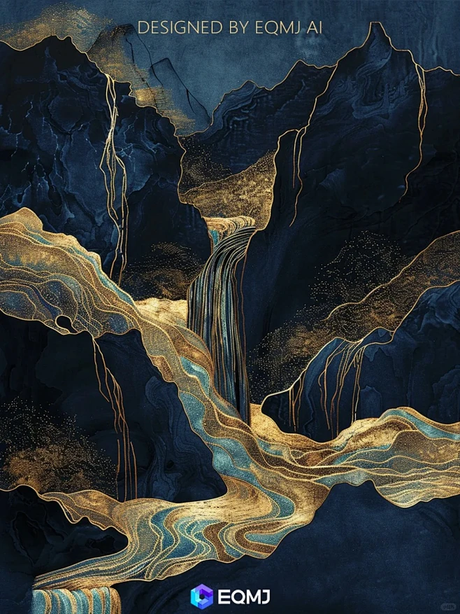 大美国风丨EQMJ AI绘制鎏金写意 山水画_3_EQMJ官方代言人_来自小红书网页版-花瓣网