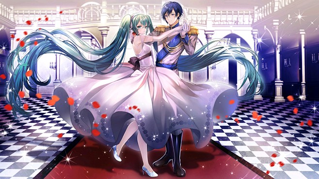 VOCALOID 冰葱 初音未来 KAITO P站:アバンドン蘭花