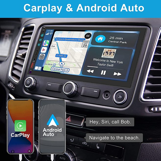 Amazon.com: CAROVIN Double Din Car Stereo with Voice Control Carplay ...