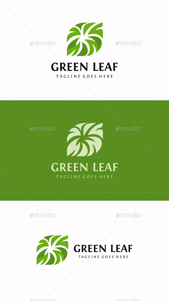 绿叶,自然标志模板Green Leaf - Nature Logo Templates生物、生物、植物园、植物学、化妆品、环保、生态、环境 ...