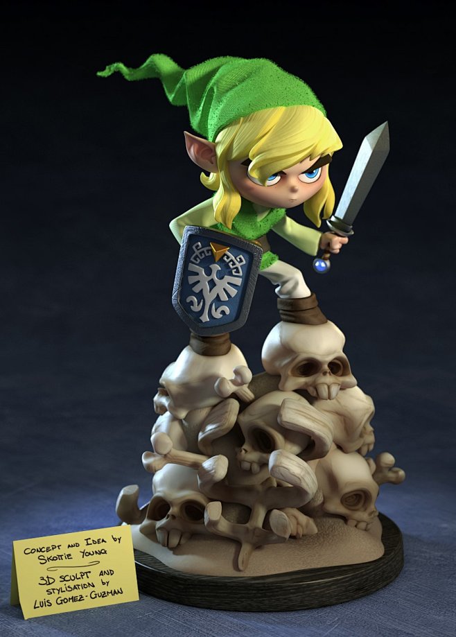 Link : 3D sculpt and stylisation from an idea of Scottie Young ...