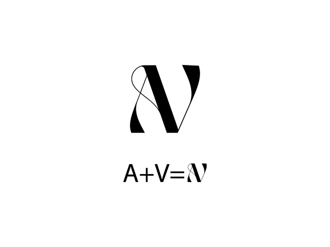 Av Letter Logo-花瓣网