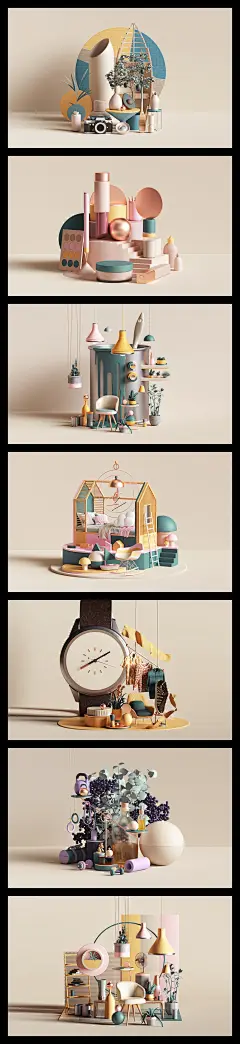 【C4D】图片大全-【C4D】高清好看的图片--花瓣小思兰儿的画板