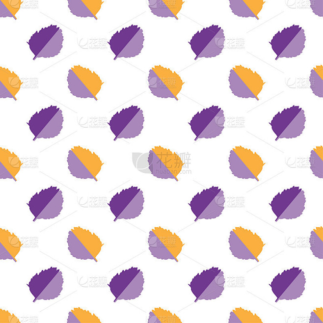 Vector seamless pattern with yellow and violet aut