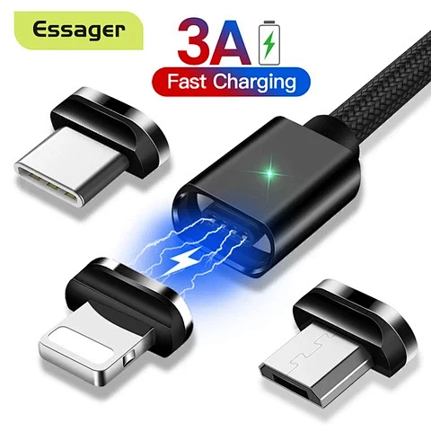 Essager Magnetic Micro USB Cable For iPhone 12 Xiaomi mi Fast Charging ...