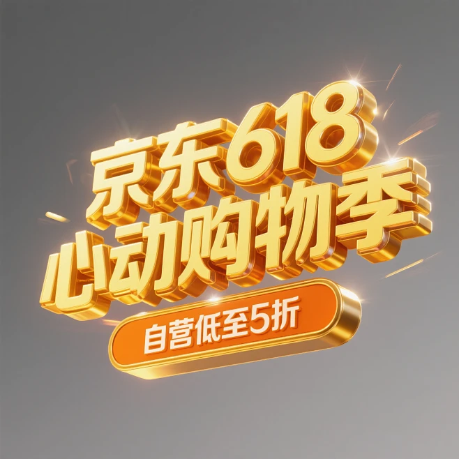 京东618 心动购物季 c4d标题-花瓣网