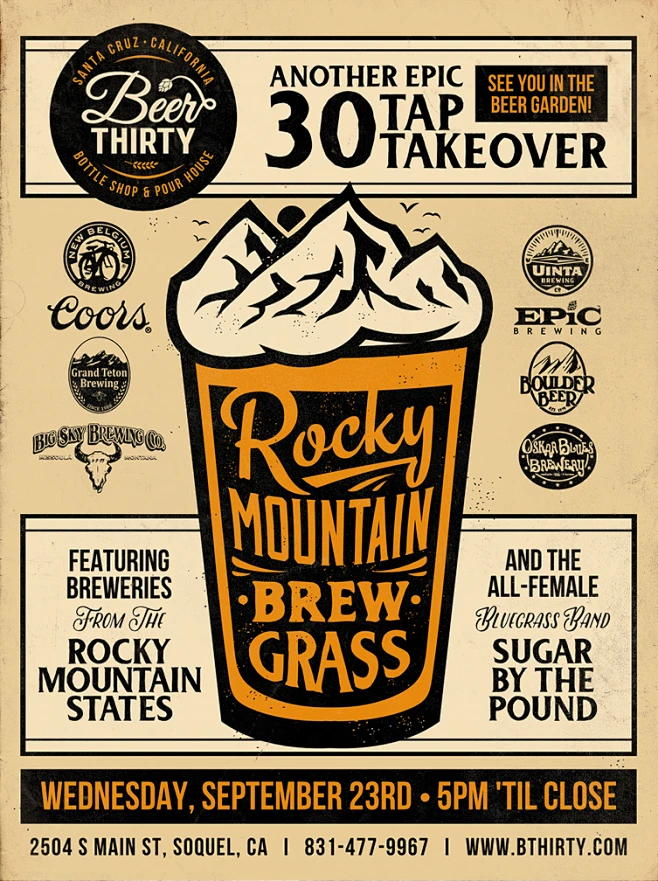Posters for Beer Thirty on Behance-花瓣网
