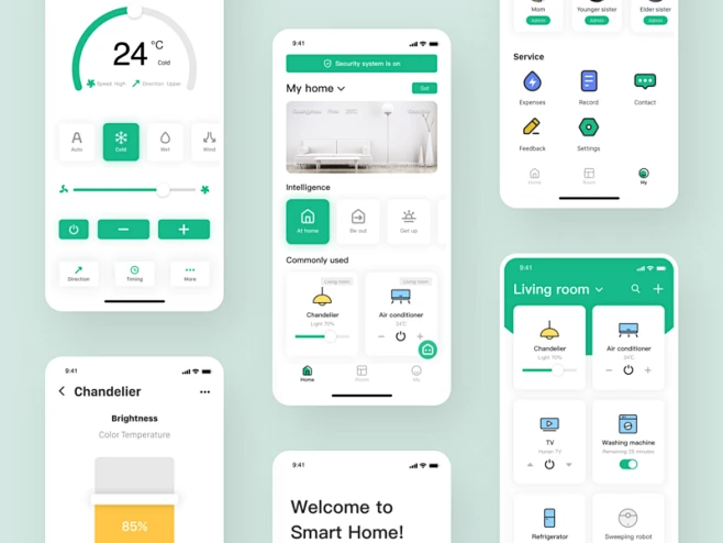 Smart Home App ux mobile app mobile app sketch smart home air ...
