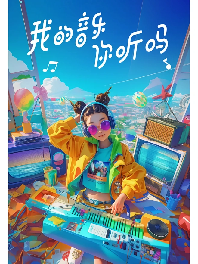 【AIGC】MJ运营海报尝试，拿捏！-花瓣网