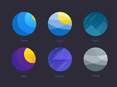 weather icon-花瓣网