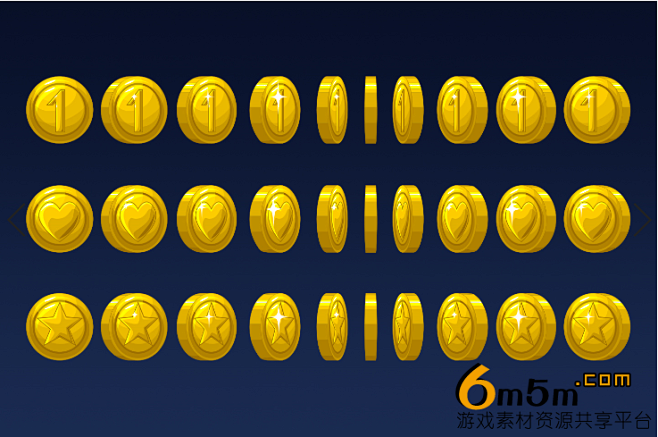 2D金币动画序列帧COINS SPRITE SHEETS