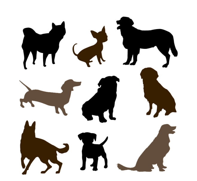 狗 动物 剪影 icon