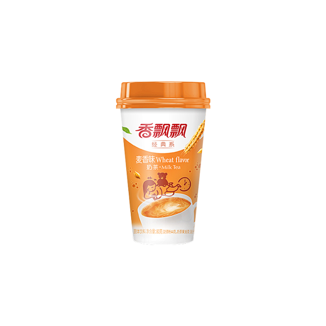香飘飘奶茶麦香味80g图片_免抠图产品图片素材-花瓣网