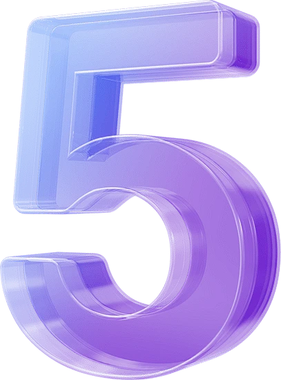Number 5 Glass 3D Render-花瓣网