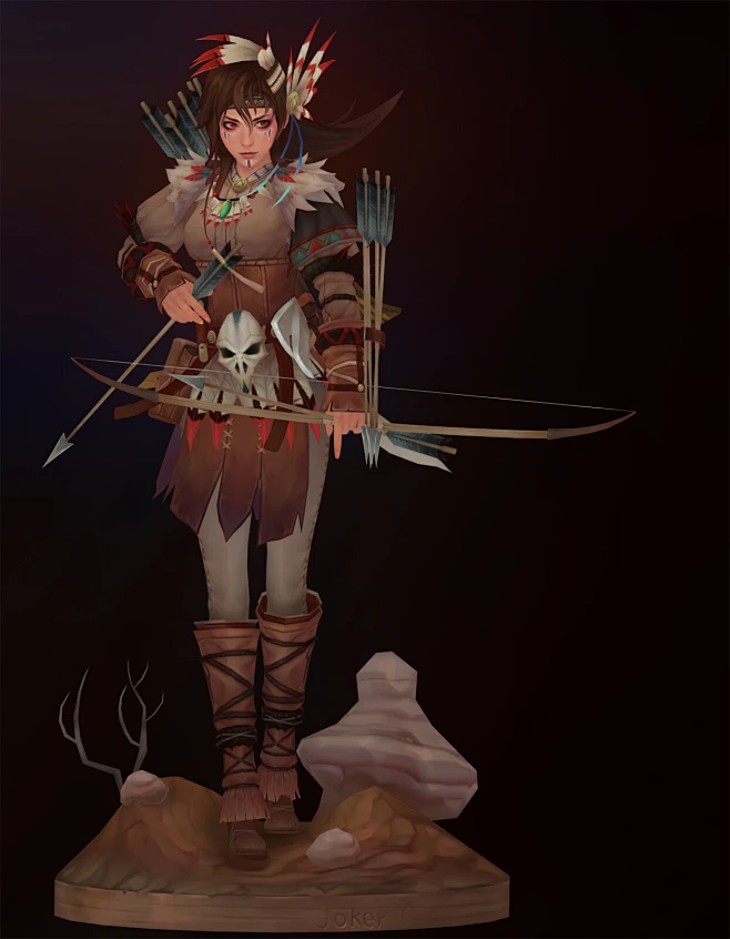 American Archer, Joker Y : 3D Creative characters_handpainted Third my original character 1rd ...