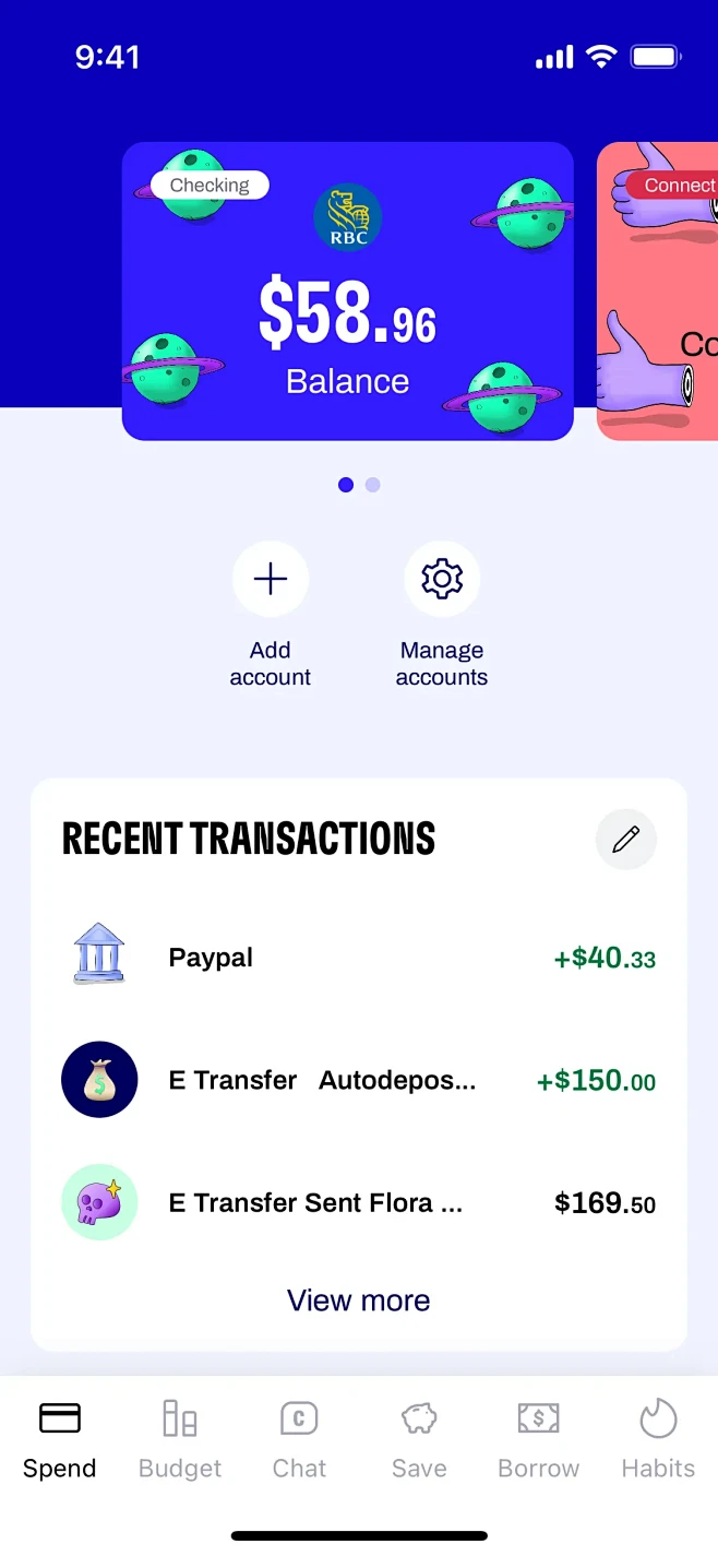 Cleo Spend screen-花瓣网
