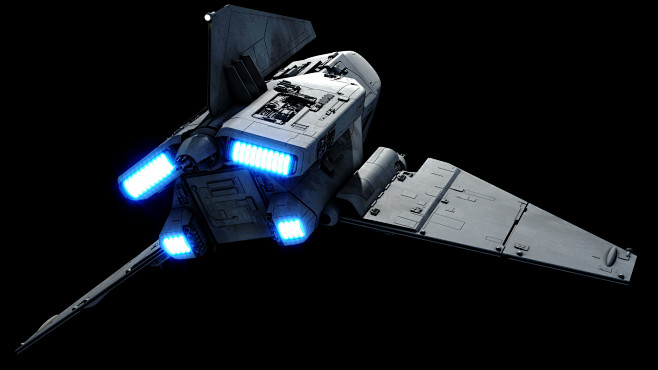 Mu-class Light Shuttle Mu级轻型穿梭机 12，Ansel Hsiao 为星战系列创作的飞船作品