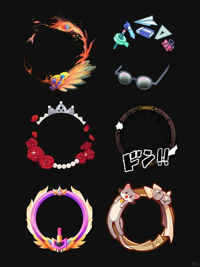 ui素材卡通游戏主播头像框 yyds!-花瓣网