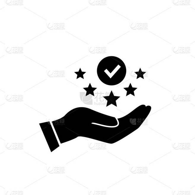 现代价值图标，白色背景的顶级服务级图标