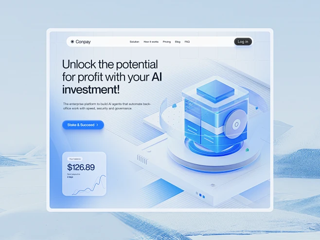 Conpay - AI Investment Platform Website by Ofspace UX/UI on Dribbble-花瓣网