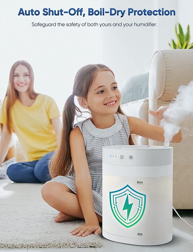 Amazon.com: Cool Mist Humidifiers for Bedroom, 3.5L Top-Fill Air ...