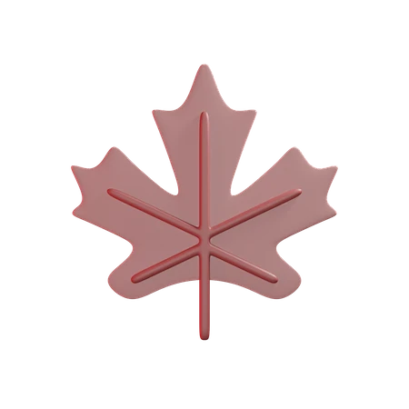 Maple Leaf 3D Illustration-花瓣网
