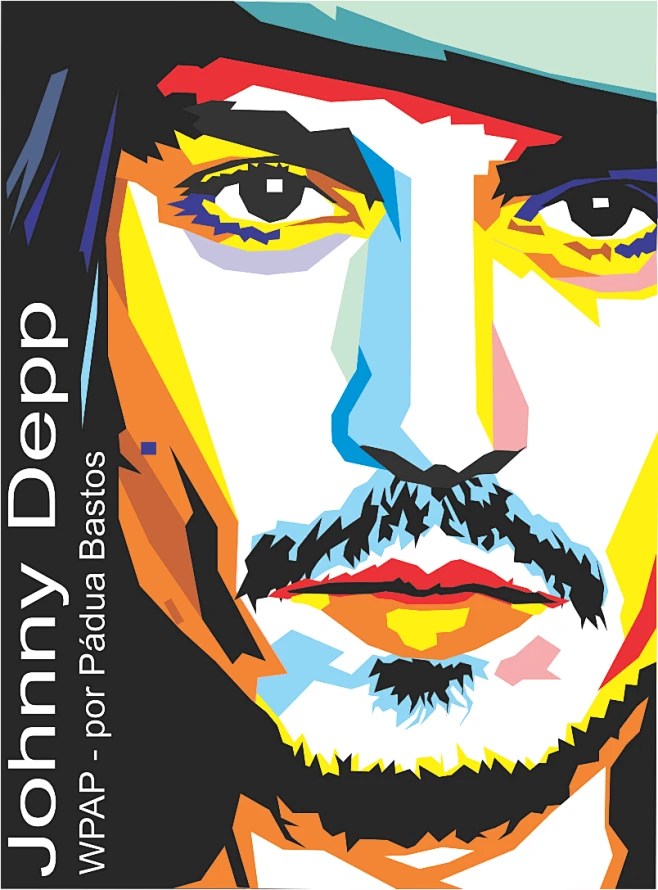 johnny+depp-pop+art+vector-wpap1.png (804×1087)-花瓣网