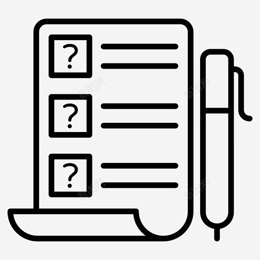 问题纸考试成绩试卷 icon 图标 标识 标志 UI图标 设计图片 免费下载 页面网页 平面电商 创意素材