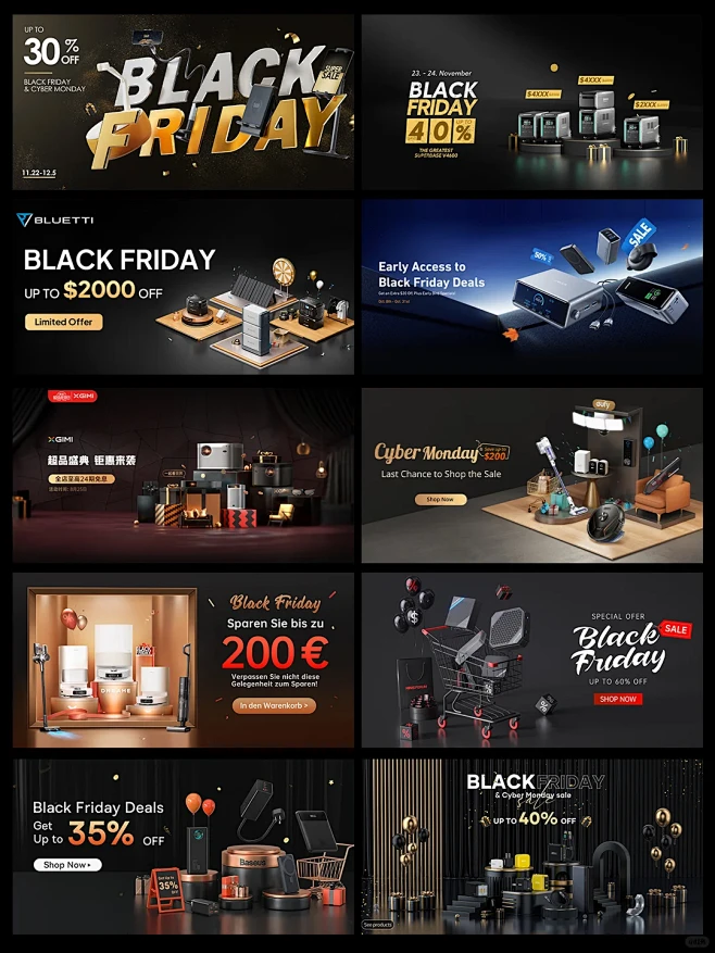 你们要的跨境电商黑五Banner来了 - 小红书-花瓣网