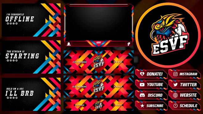esports Esports pack Header Illustrator logo photoshop social media ...