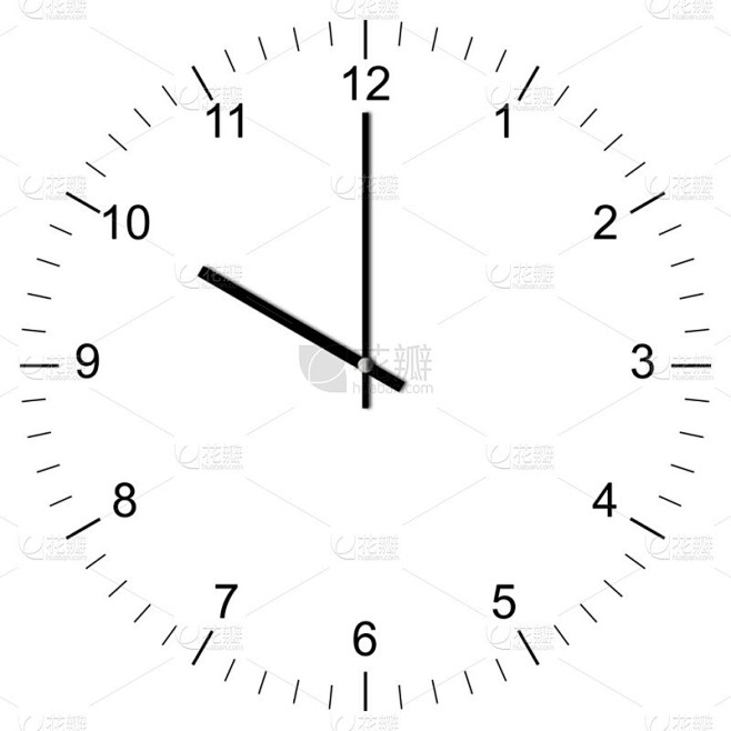 时钟图 10:00-花瓣网