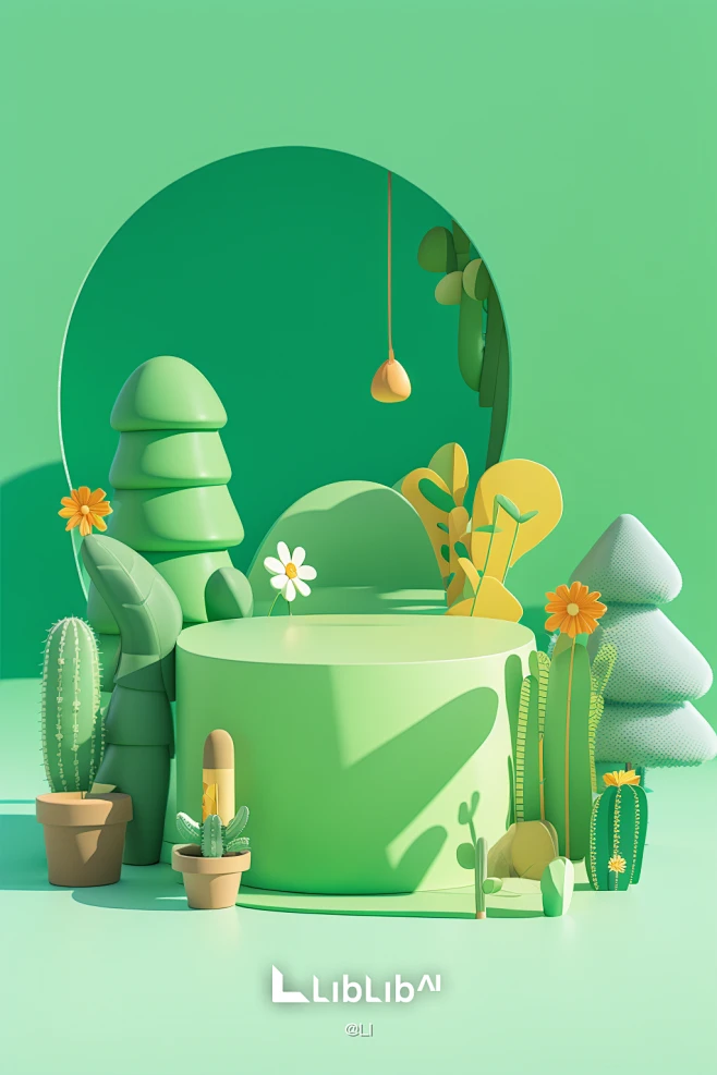 卡通风丨电商场景展台-LoRA-LI-LiblibAI-花瓣网