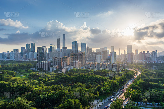 深圳市福田区金融商务区城市风光
