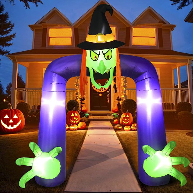 10Ft Halloween Inflatables Archway Decorations Outdoor, Scary Halloween ...