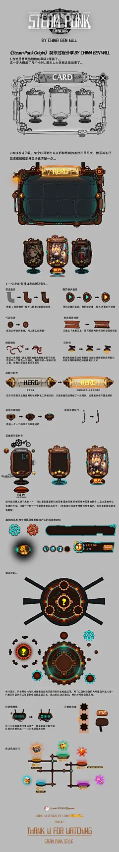 小忙Ben Will Game ui design|蒸汽朋克风游戏UI|蒸汽朋克|Steampunk|Steam Punk|欧美Q版游戏UI ...