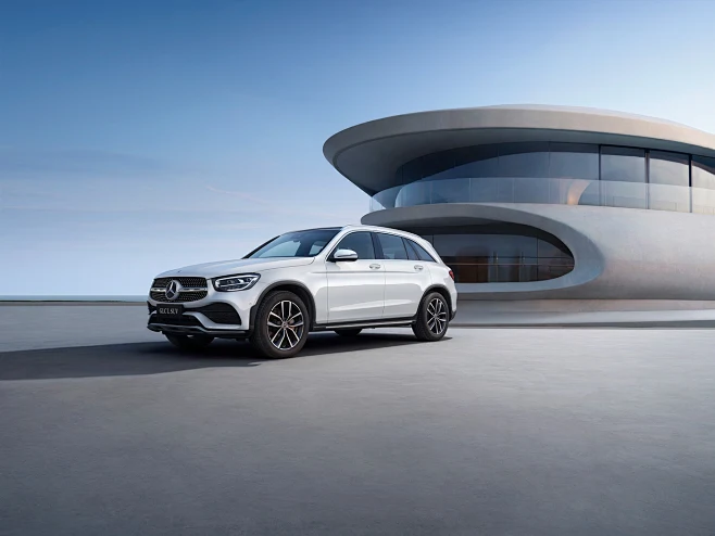 Advertising automotive banner car glc mercedes-benz post suv Vehicle-花瓣网