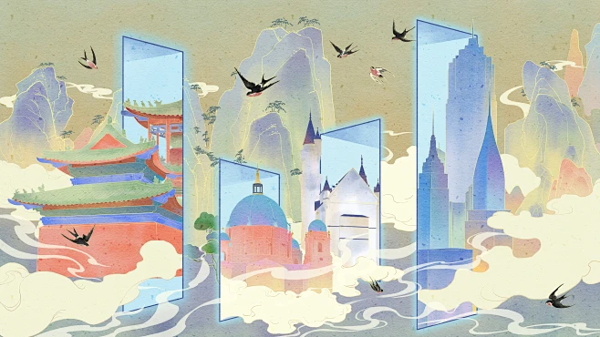 字节跳动《任意门》|平面|海报|ruoga壴加 - 原创作品-花瓣网