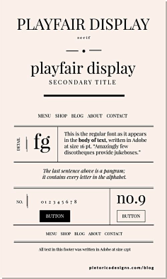playfair-花瓣网|陪你做生活的设计师 | typography treatment (Playfair Display) and a ...