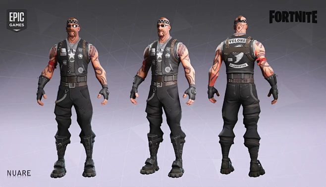 Biker, Nuare Studio : HP/LP Skin, Texturing "Fortnite", © 2019 Epic ...